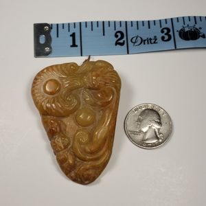 unbranded | Jewelry | Vintage 7s Carved Beige Yellow Jade | Poshmark